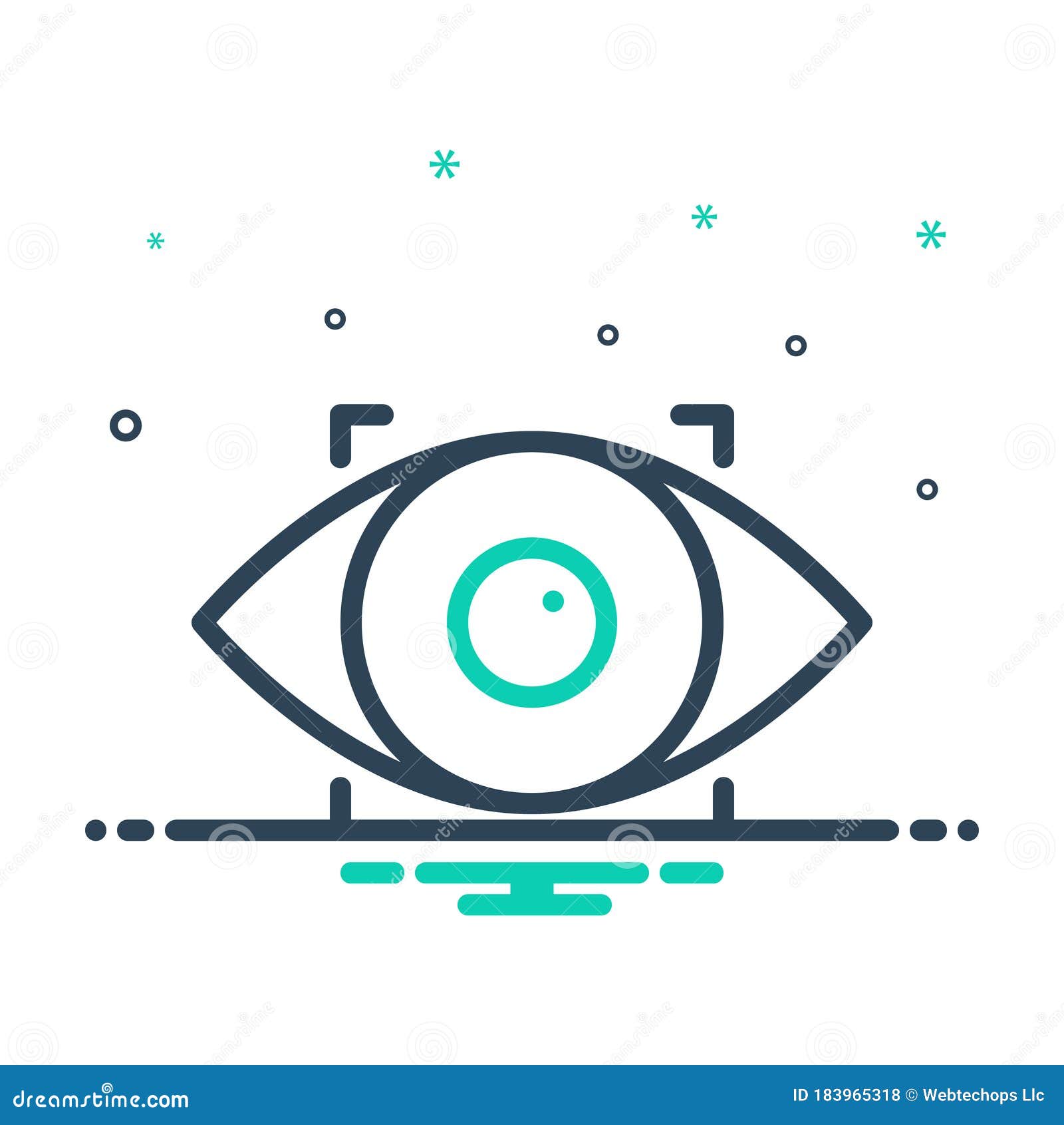 Mix Icon for Recognize, Observe and Eye Stock Vector - Illustration of ...