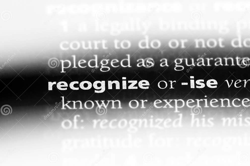 Recognize stock image. Image of macro, english, writing - 126612985