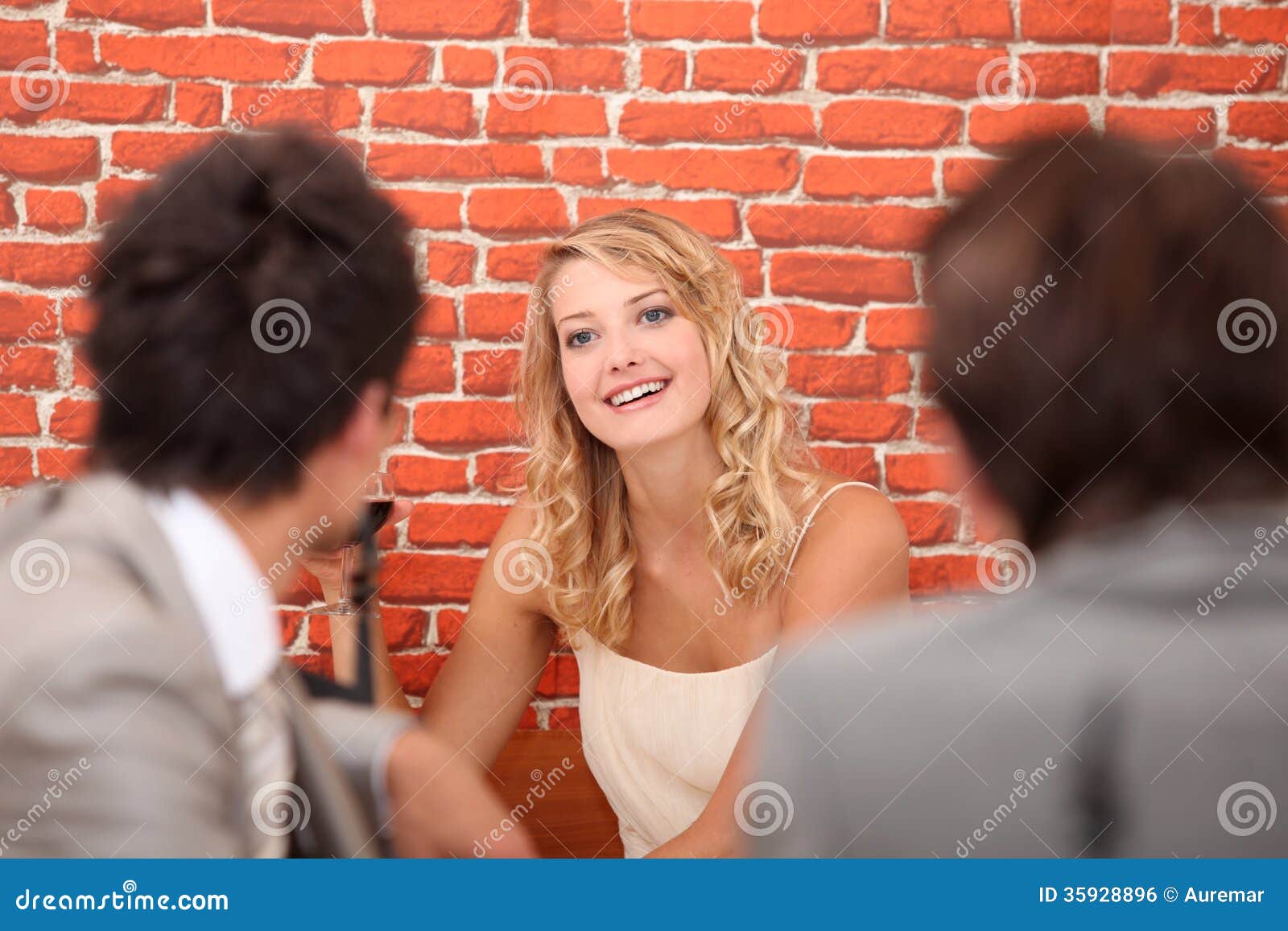 Recognizing Colleagues in Restaurant Stock Photo - Image of business ...