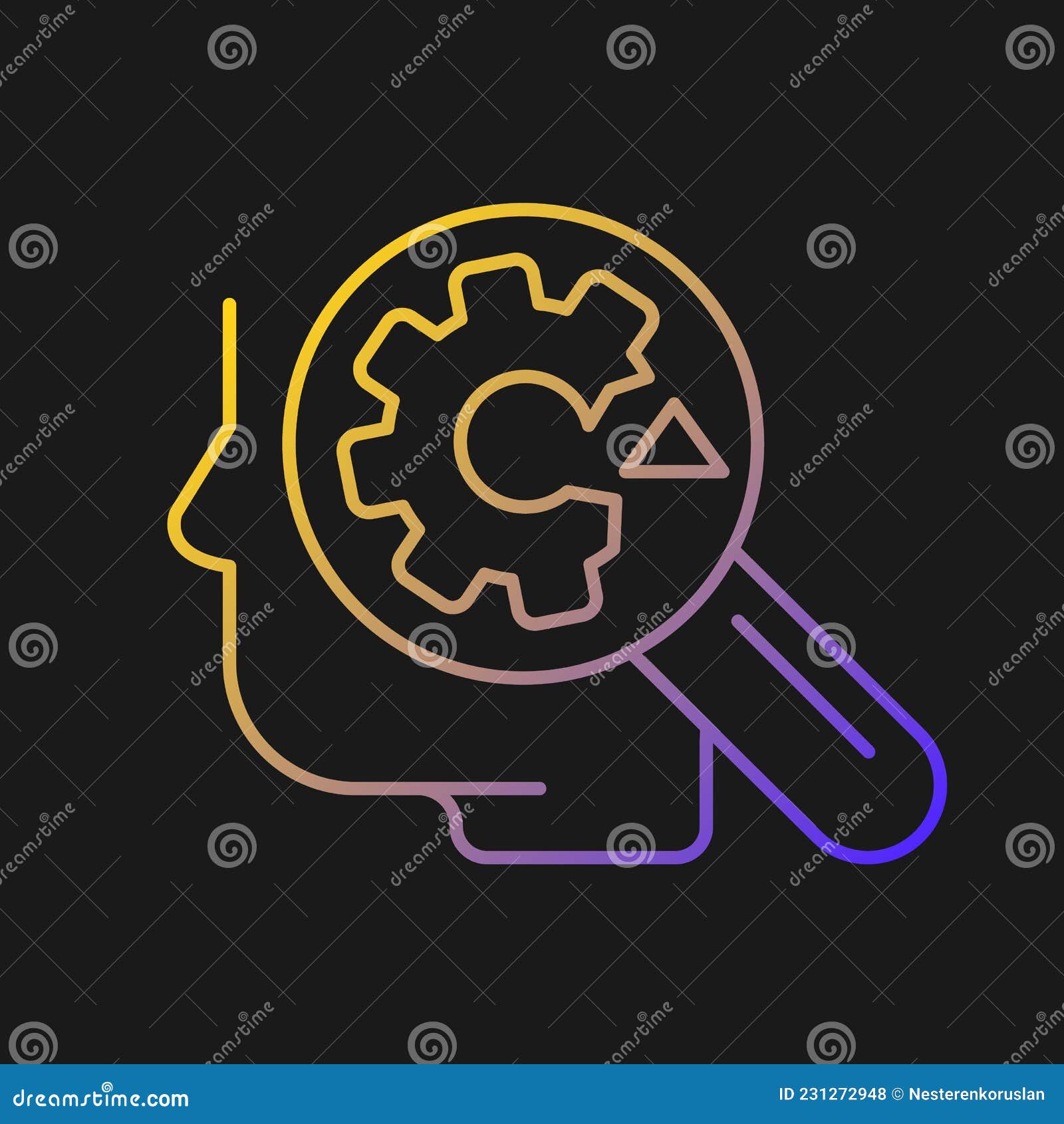 Recognizing Weaknesses Vector Icon for Dark Theme Stock Vector ...