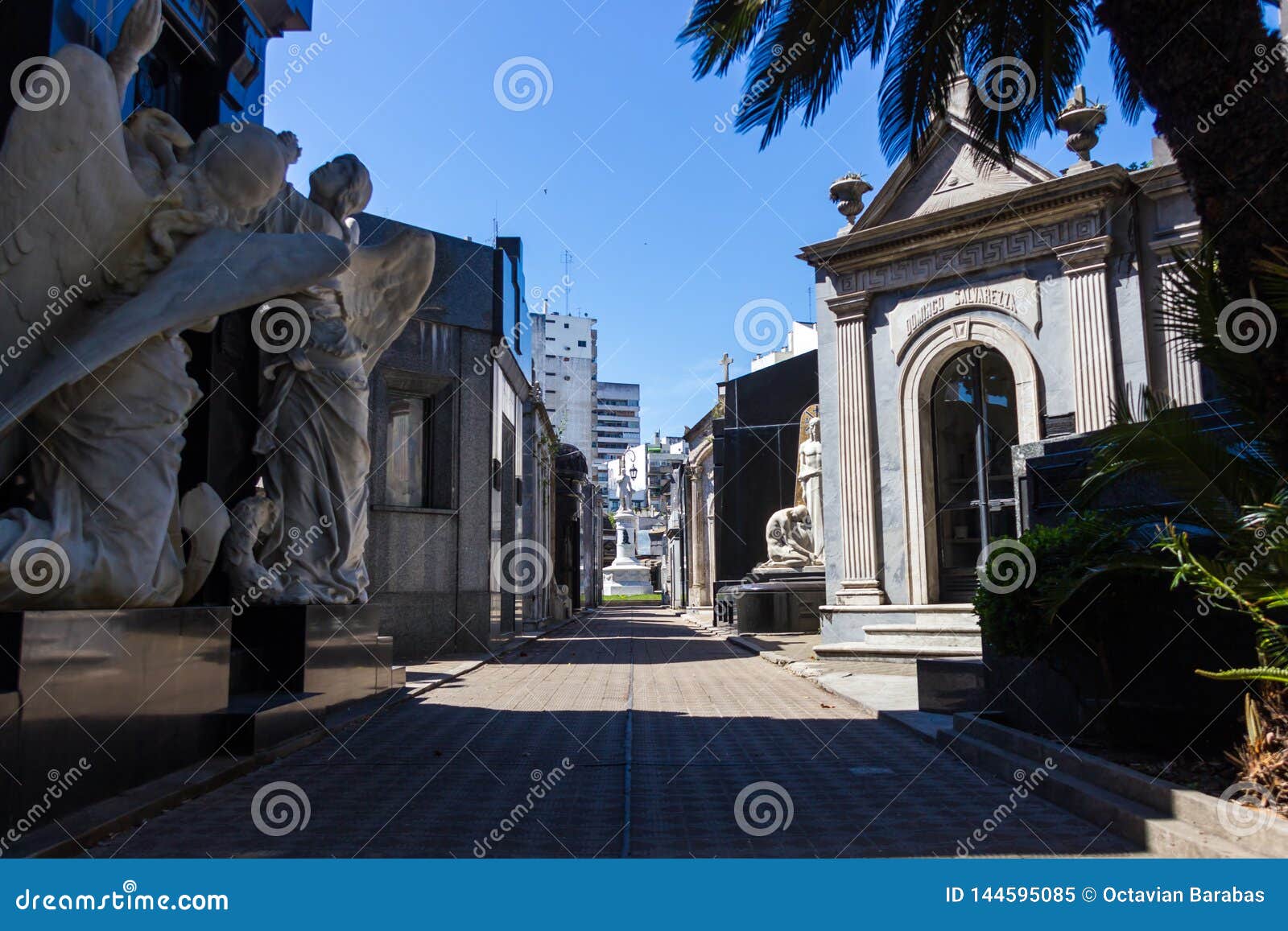 Recoleta Cemetery in Buenos Aires View from Shadow of Tree Stock Image ...