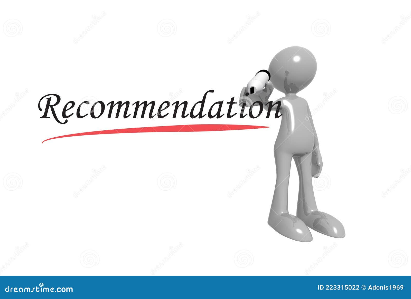 Recommandation Mot Sur Blanc Illustration Stock - Illustration du ...