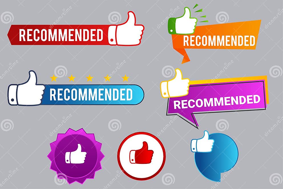 Recommend Badges Creative Vector Templates Set Stock Vector ...