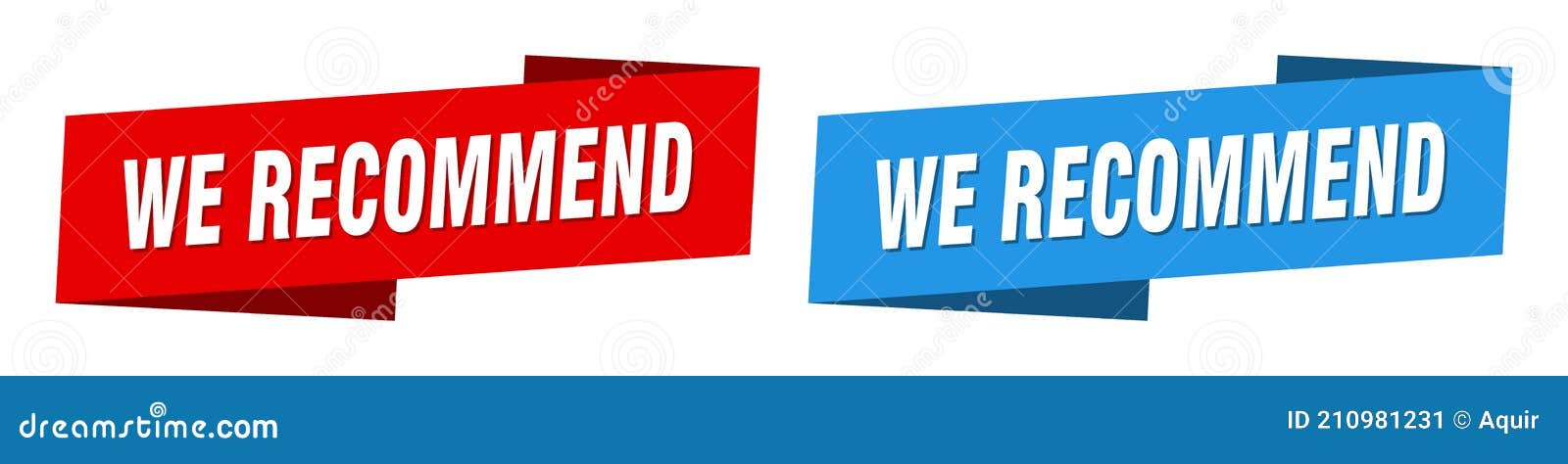 Recommend Banner With Thumb Up Emblem. Vector Illustration ...