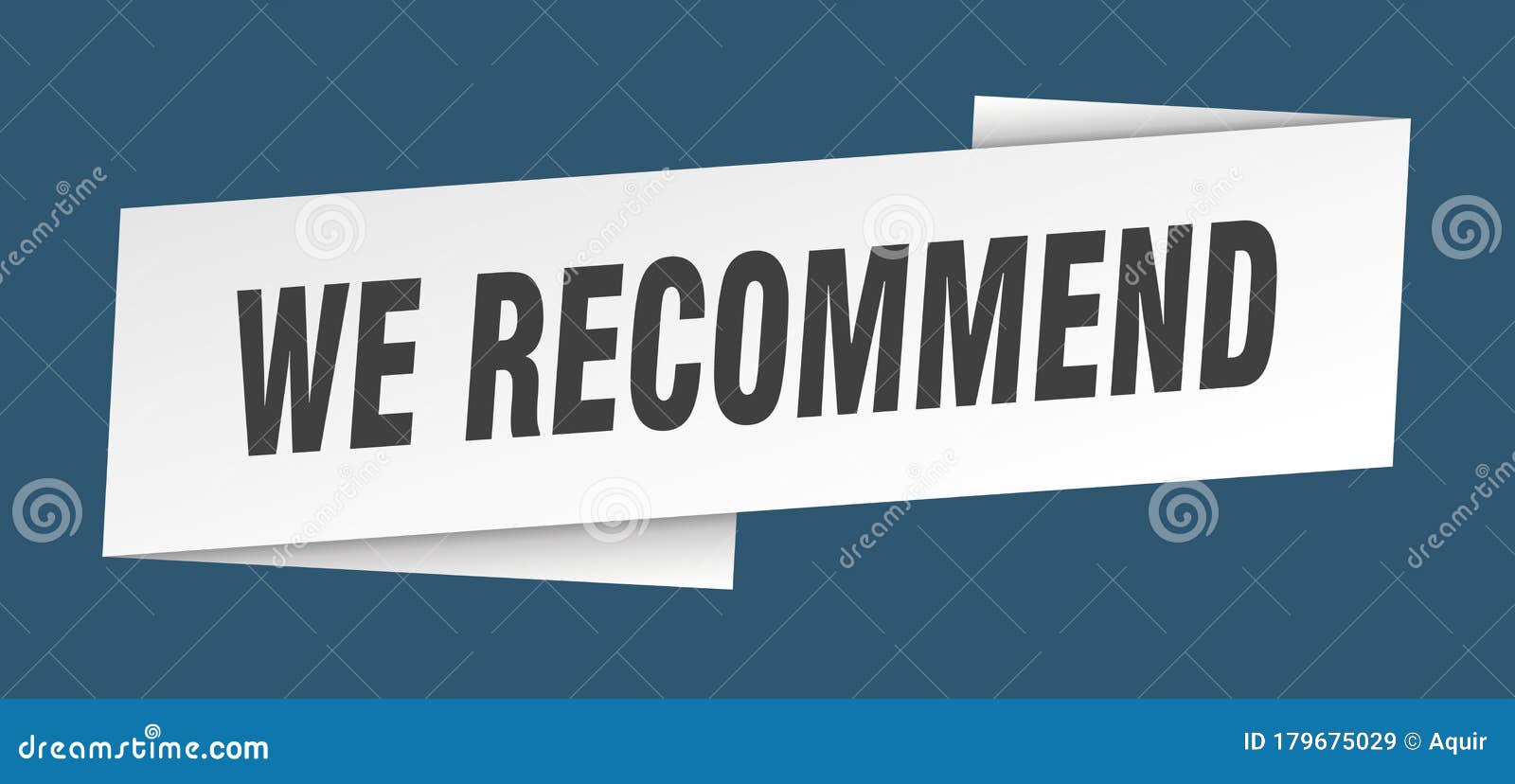 We Recommend Banner Template. we Recommend Ribbon Label Stock Vector ...