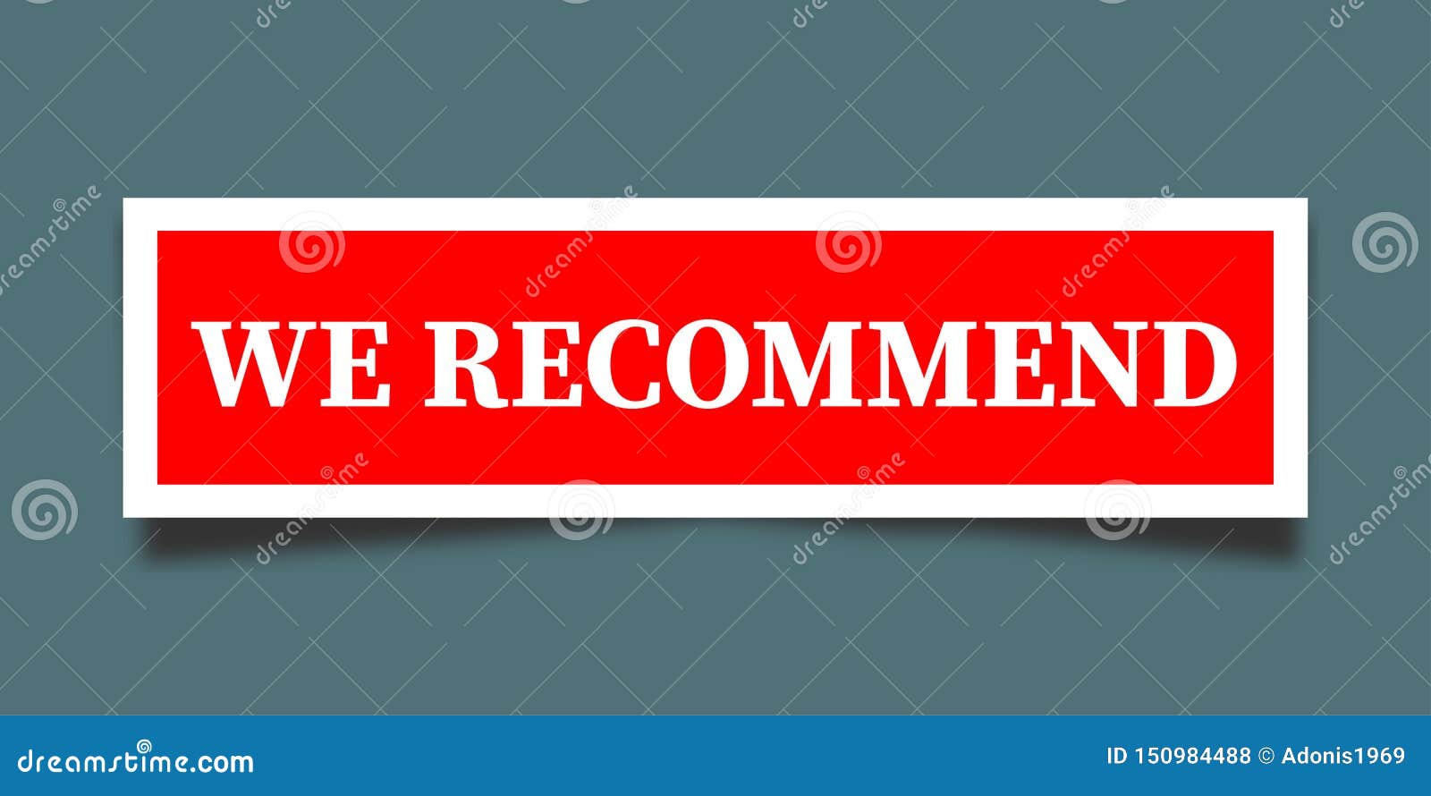 We recommend stock illustration. Illustration of recommendation - 150984488