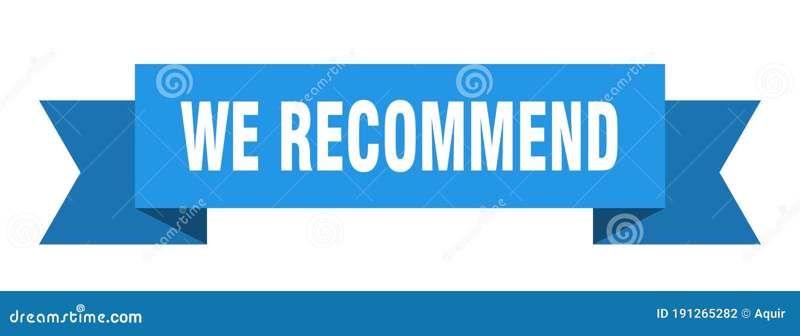 We recommend ribbon. stock vector. Illustration of banner - 191265282