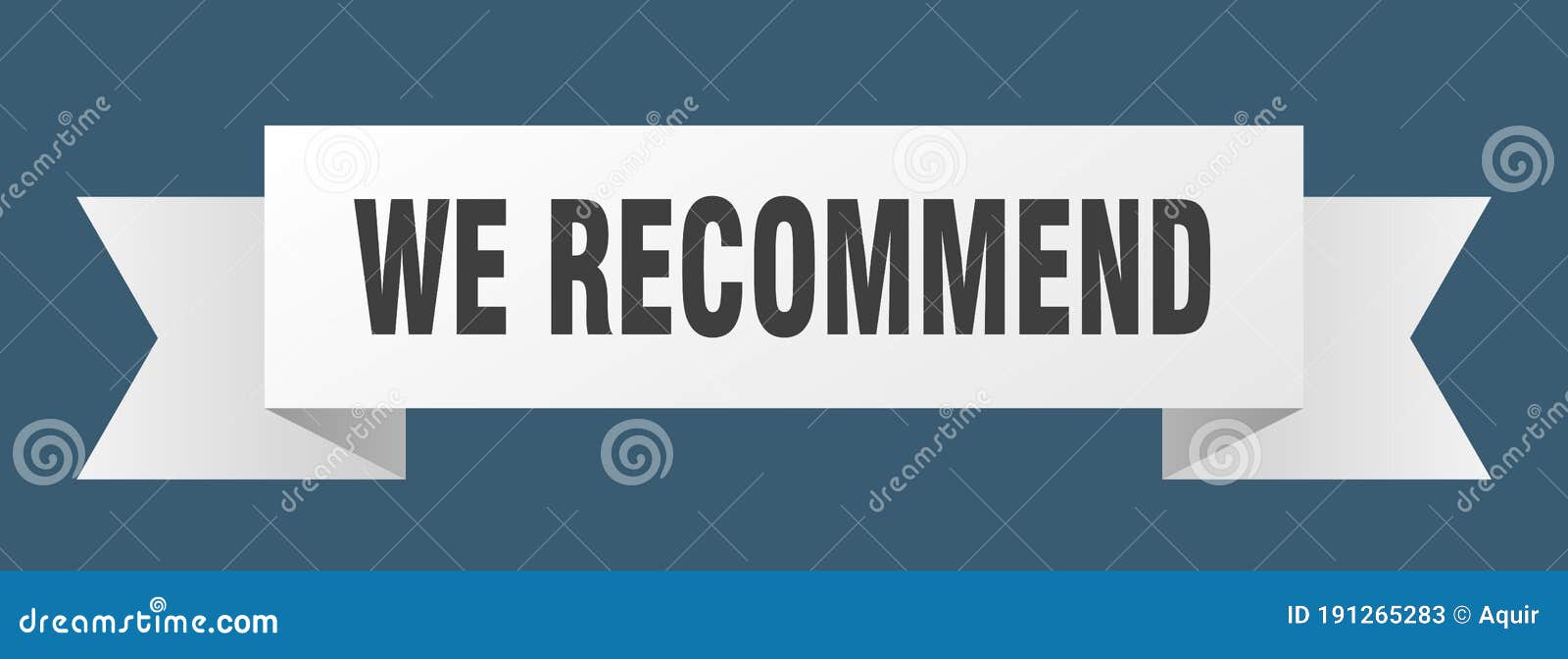 We recommend ribbon. stock vector. Illustration of design - 191265283