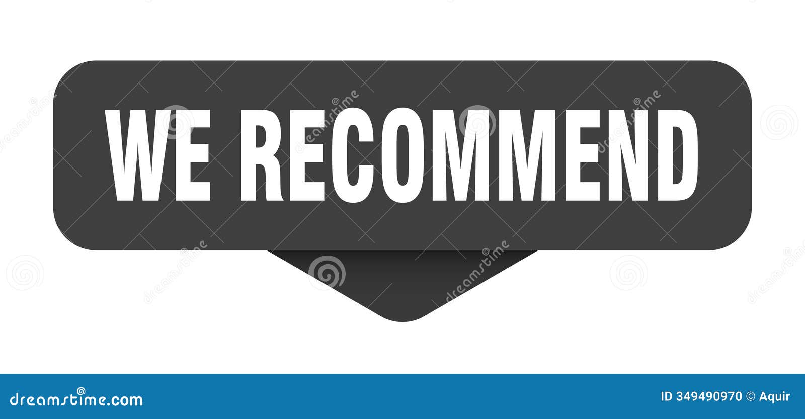 We Recommend Sticker. we Recommend Sign on Transparent Background Stock ...