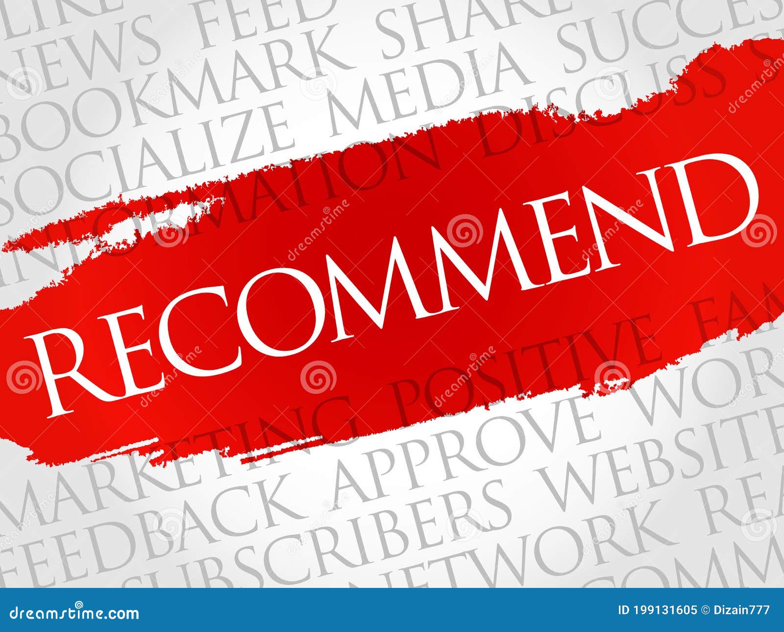 Recommend word cloud stock illustration. Illustration of collage ...
