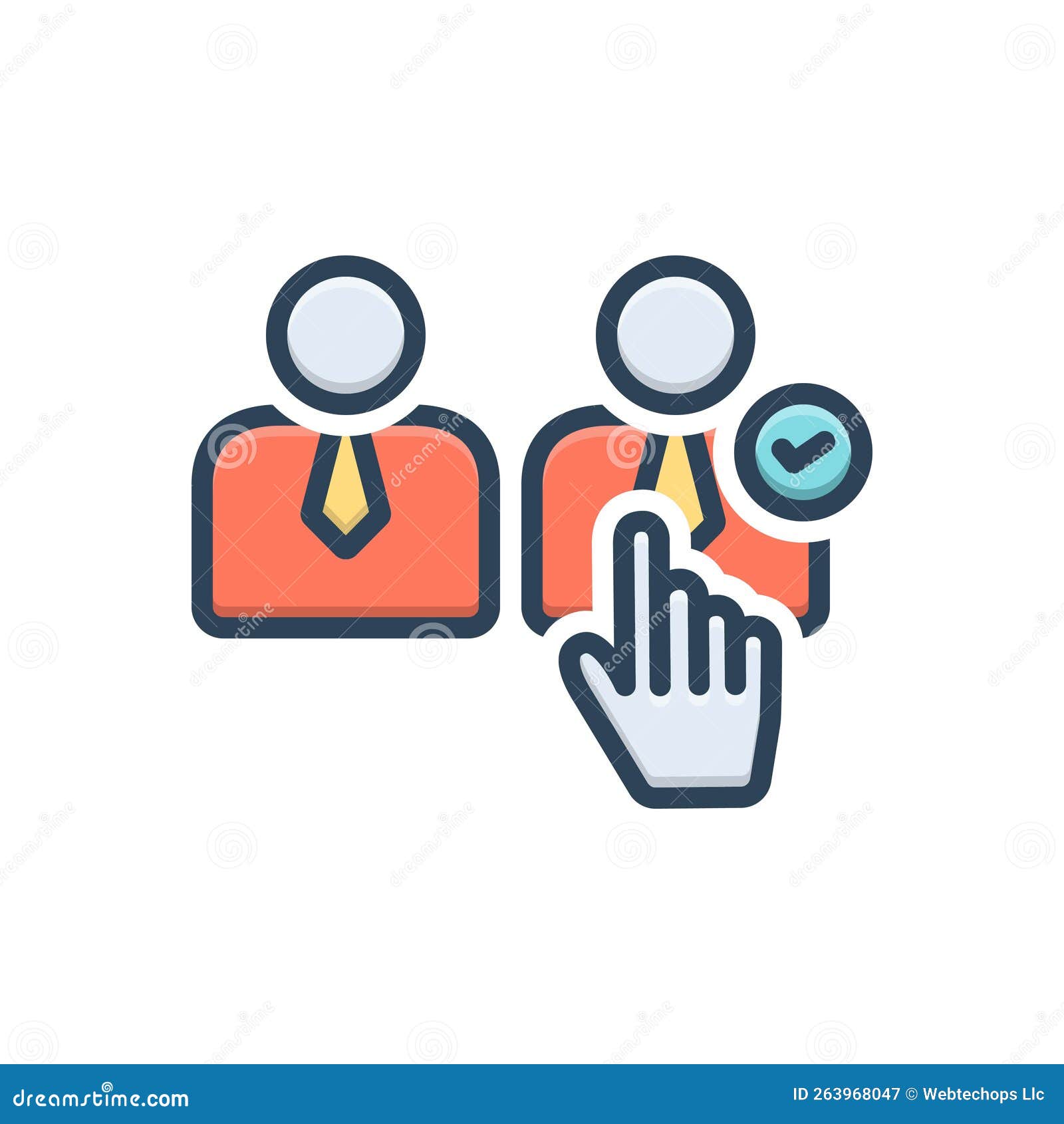 Color Illustration Icon for Recommendation, Pleading and Select Stock ...