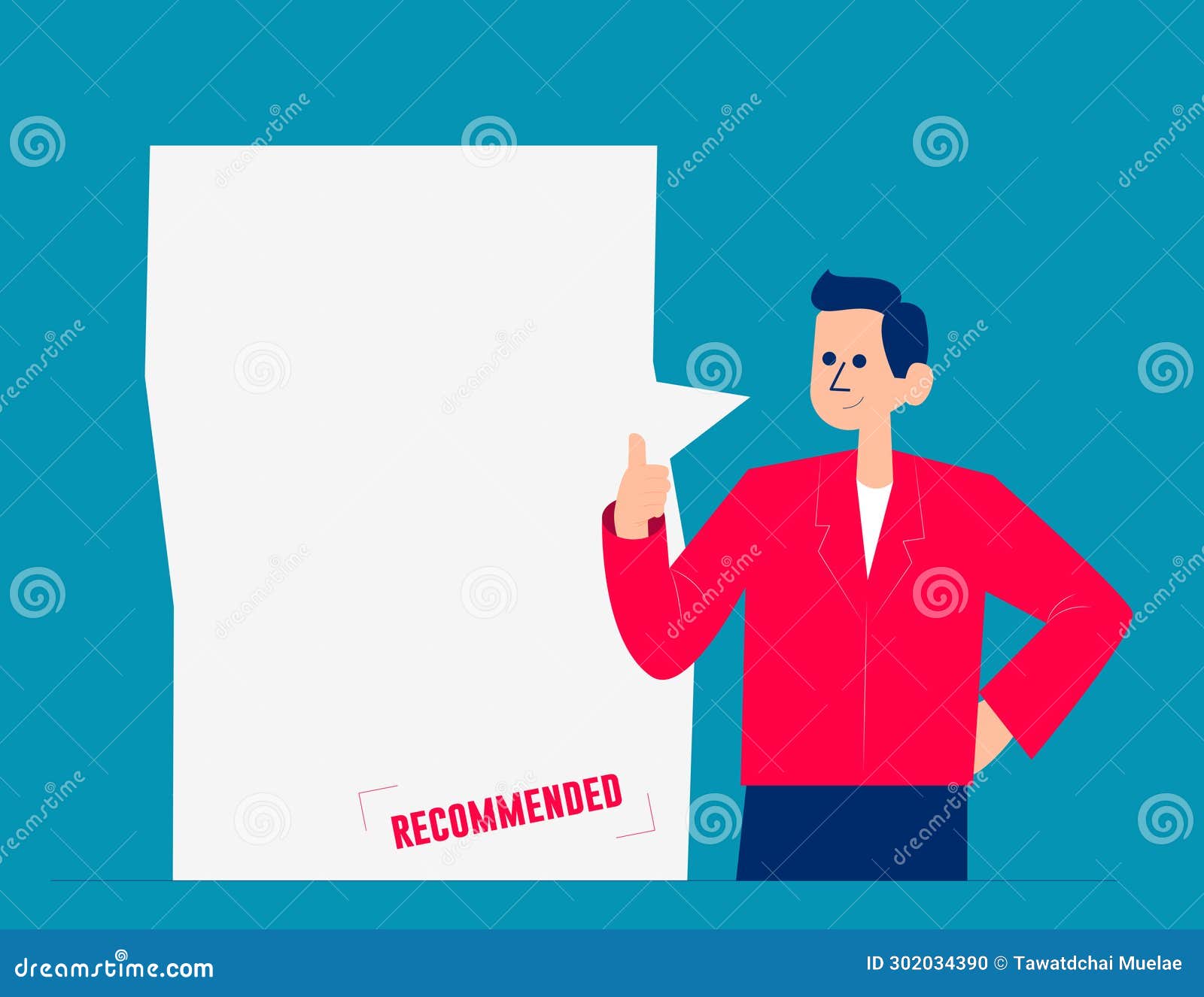 Recommendation Letter. Business Vector Illustration Concept Stock ...