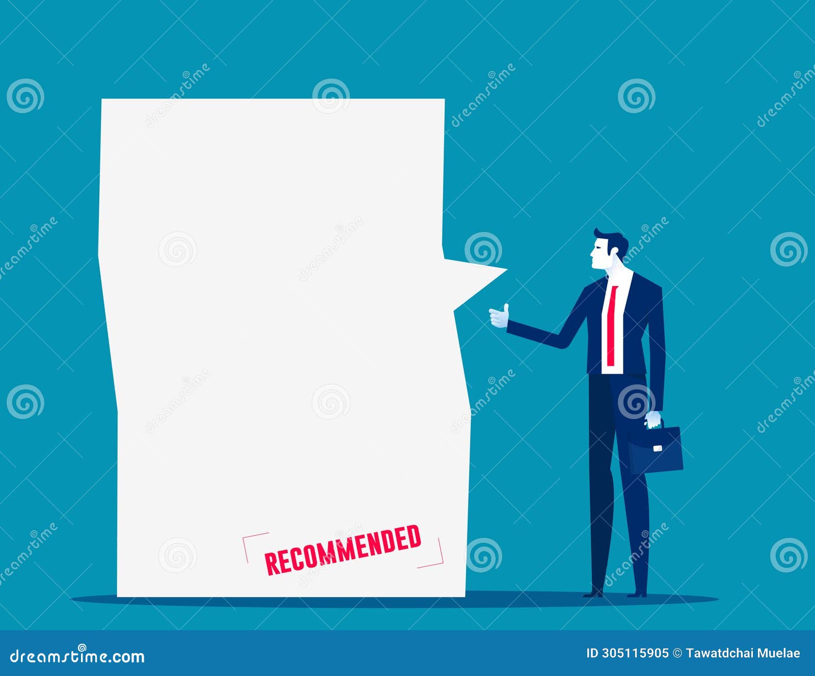 Recommendation Letter. Business Vector Illustration Concept Stock ...