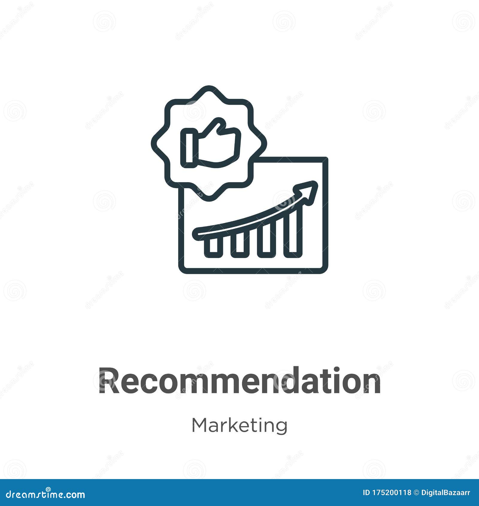 Recommendation Outline Vector Icon. Thin Line Black Recommendation Icon ...