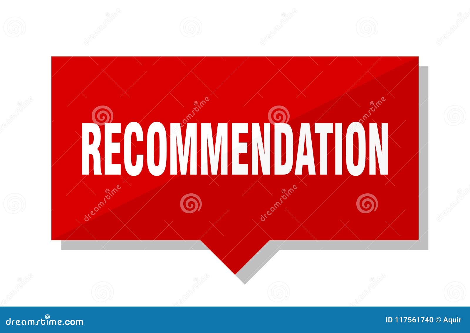 Recommendation red tag stock vector. Illustration of label - 117561740