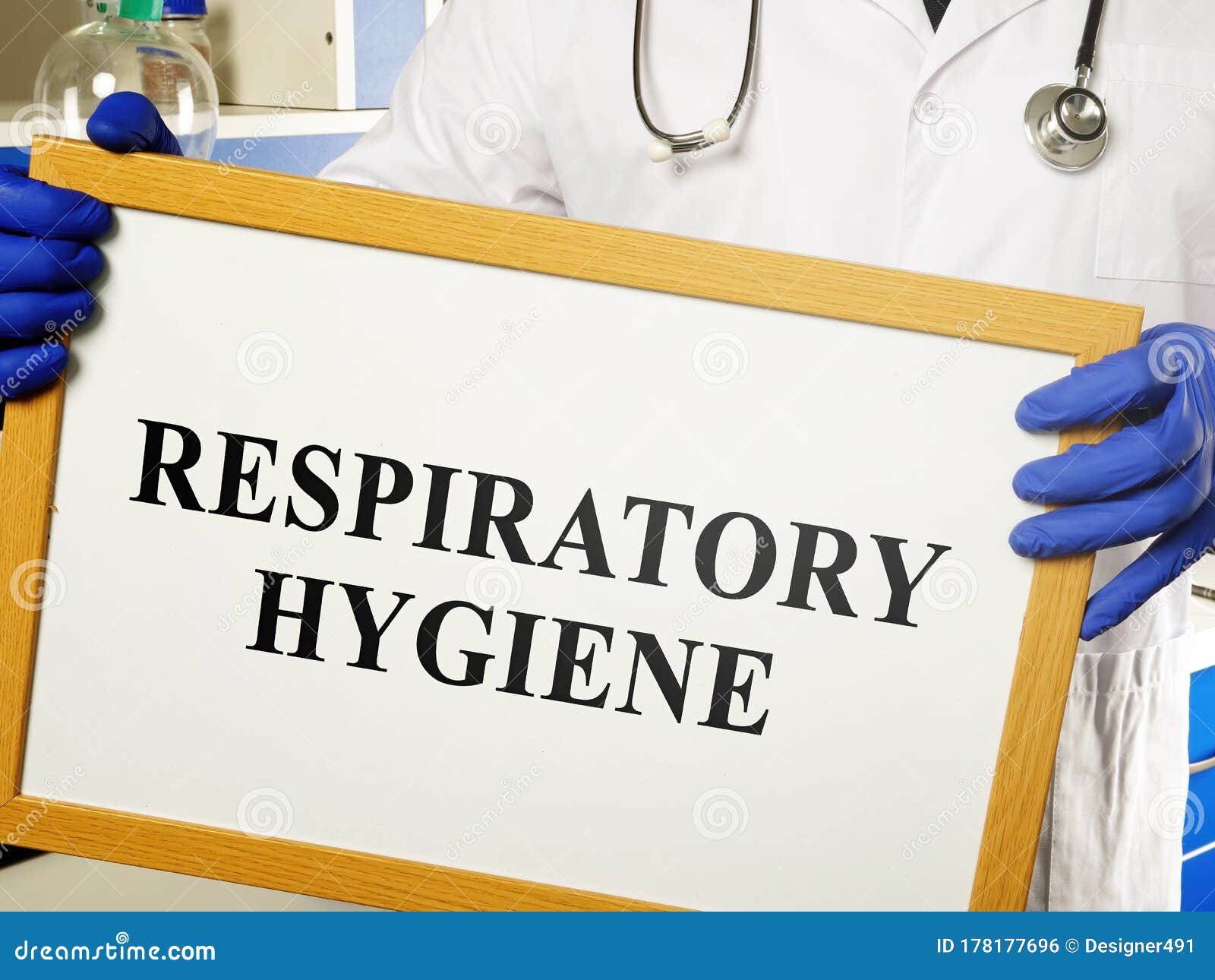 Recommendation Respiratory Hygiene or Cough Etiquette on the Whiteboard ...