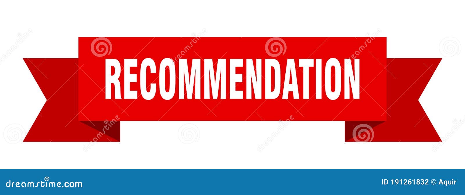 Recommendation ribbon. stock vector. Illustration of insignia - 191261832