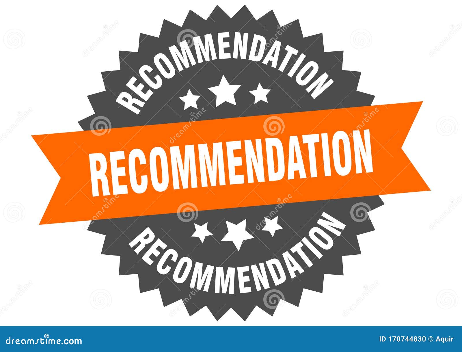Recommendation Sign. Recommendation Circular Band Label. Recommendation ...