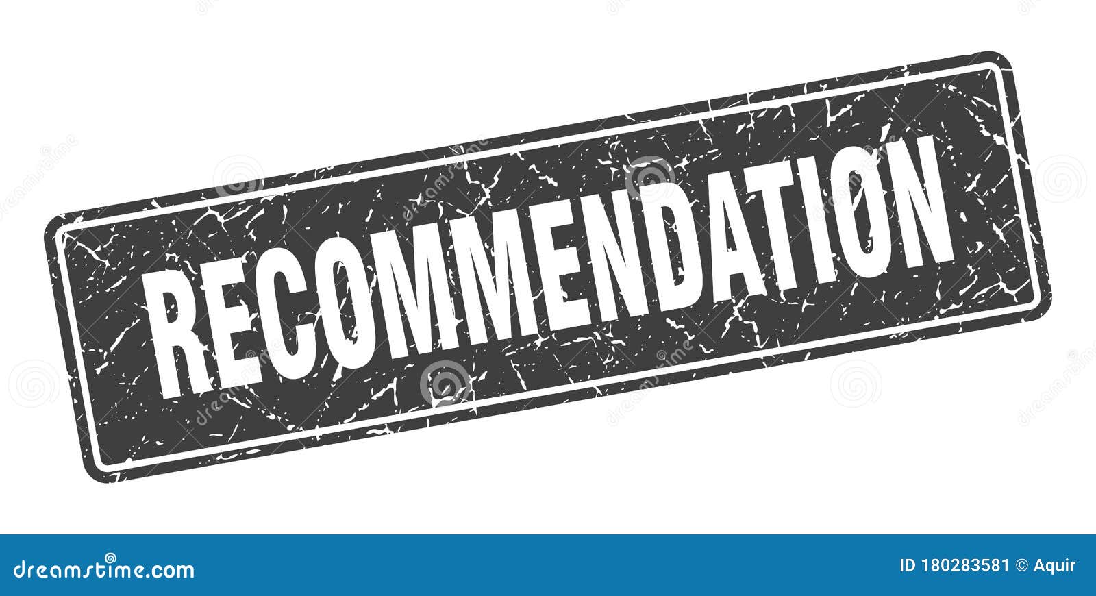 Recommendation Sign. Recommendation Grunge Stamp Stock Vector ...
