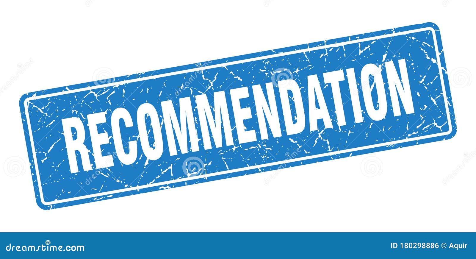 Recommendation Sign. Recommendation Grunge Stamp Stock Vector ...