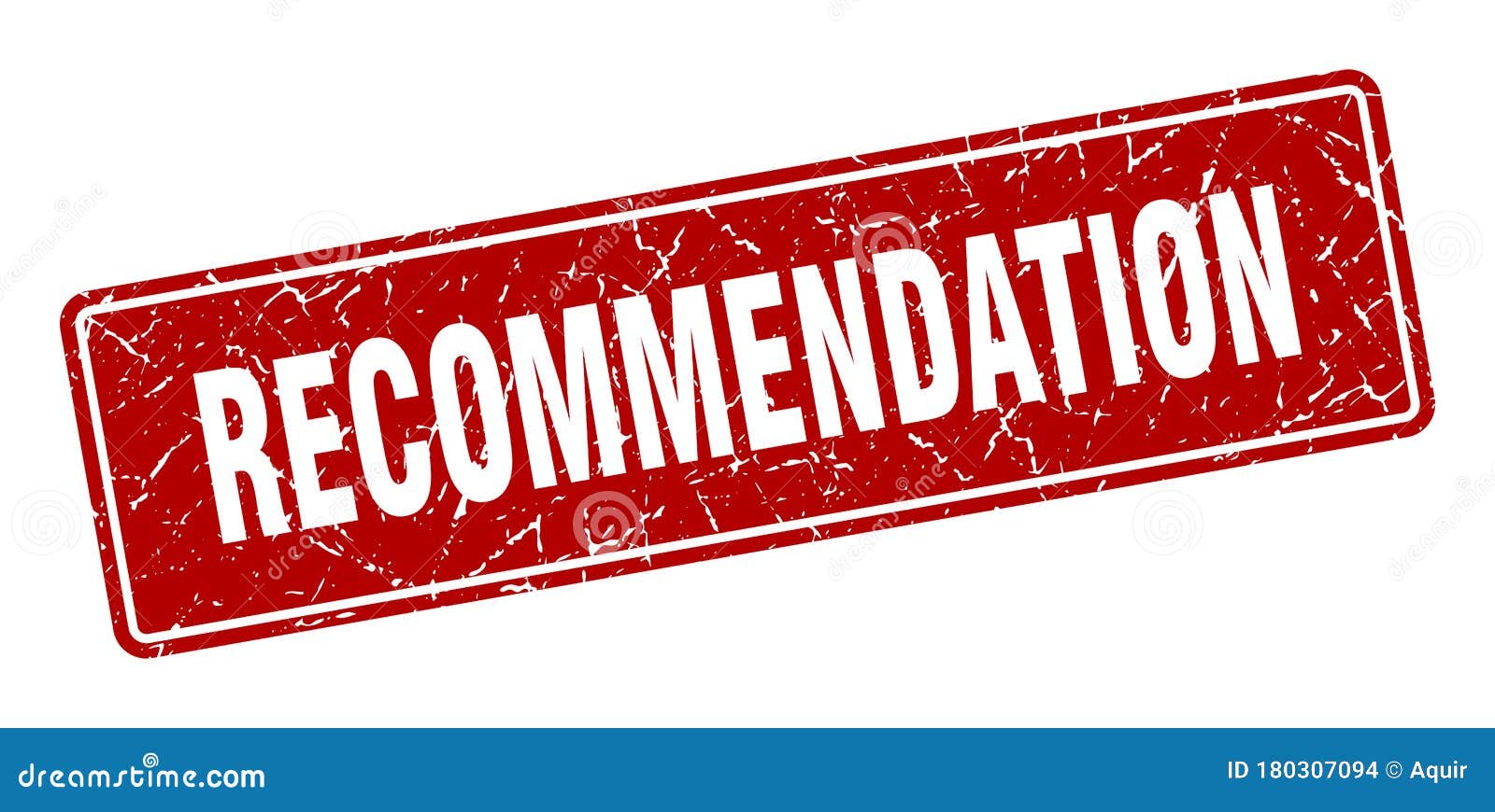 Recommendation Sign. Recommendation Grunge Stamp Stock Vector ...