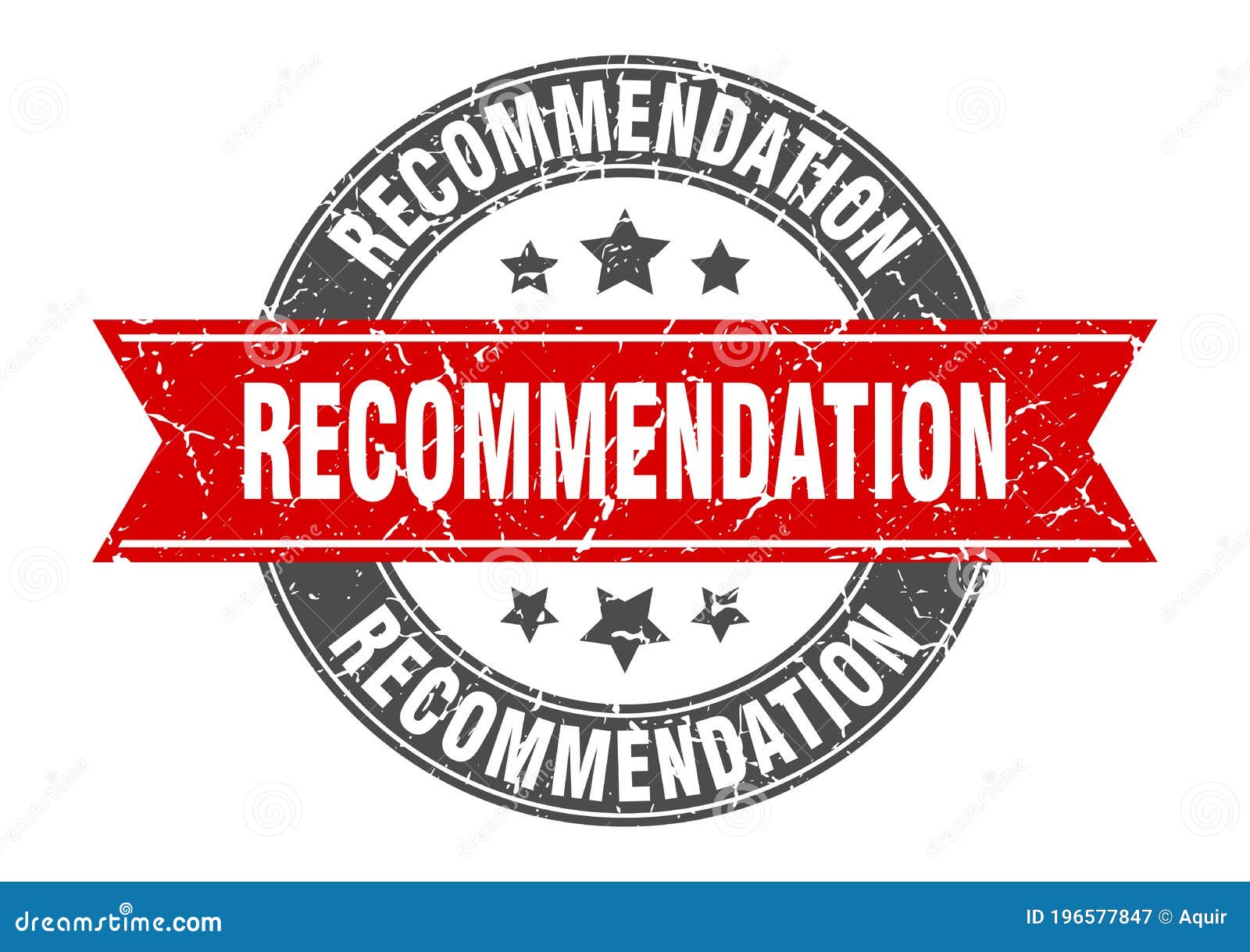 Recommendation stamp stock vector. Illustration of template - 196577847