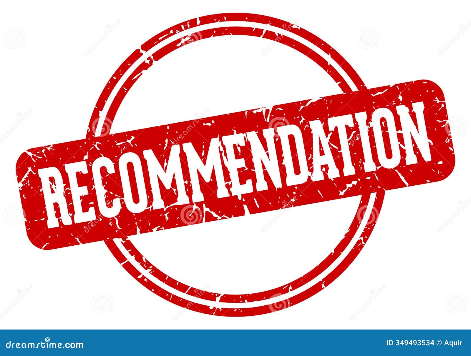 Recommendation stamp stock vector. Illustration of element - 349493534