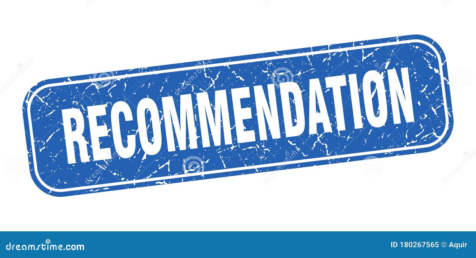 Recommendation Stamp. Recommendation Square Grungy Isolated Sign Stock ...