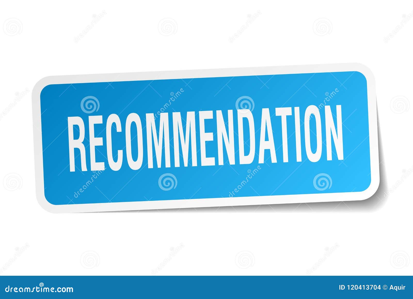 Recommendation sticker stock vector. Illustration of threedimensional ...
