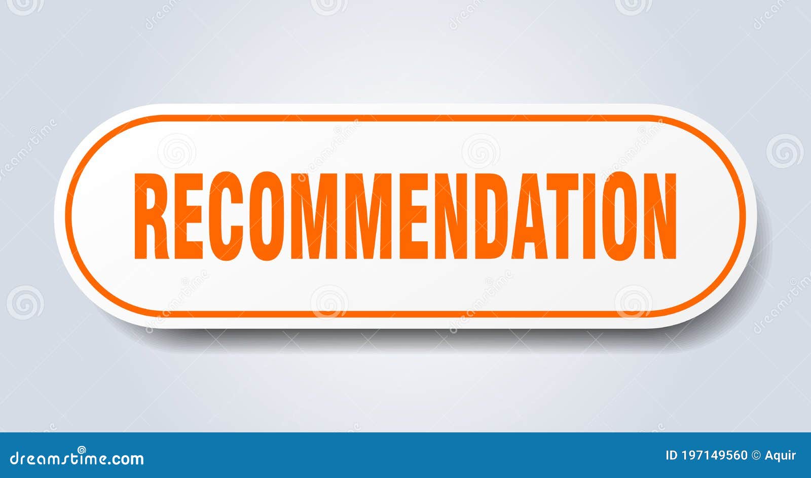 Recommendation sticker. stock vector. Illustration of recommendation ...