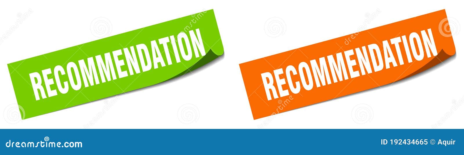 Recommendation Sticker. Recommendation Sign Set Stock Vector ...