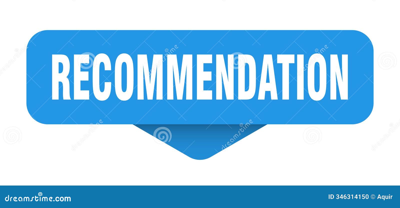 Recommendation Sticker. Recommendation Sign on Transparent Background ...