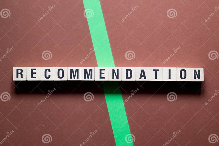 Recommendation Word Concept on Cubes Stock Image - Image of business ...