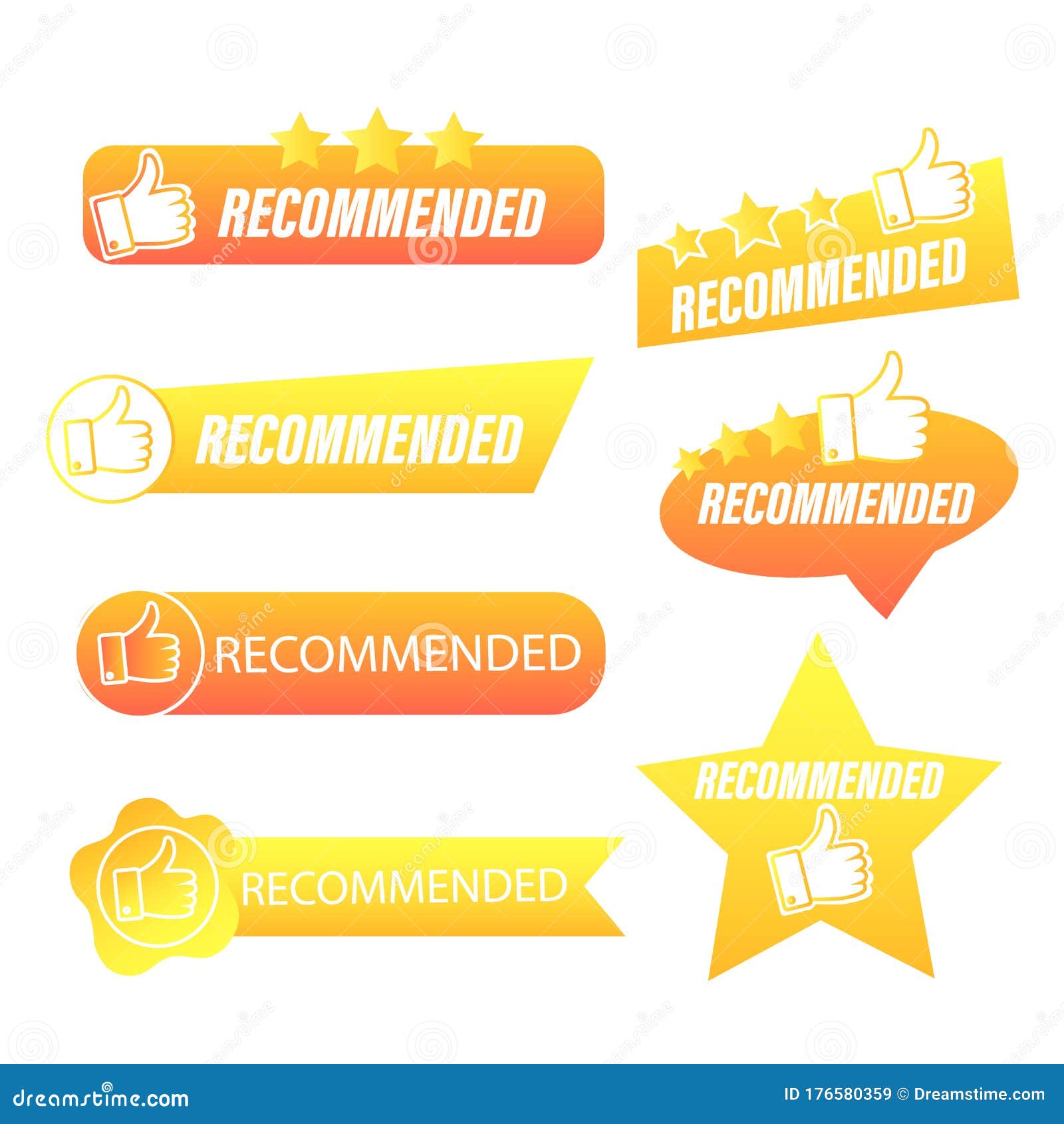 Recommend Badges Creative Vector Stock Vector - Illustration of ...