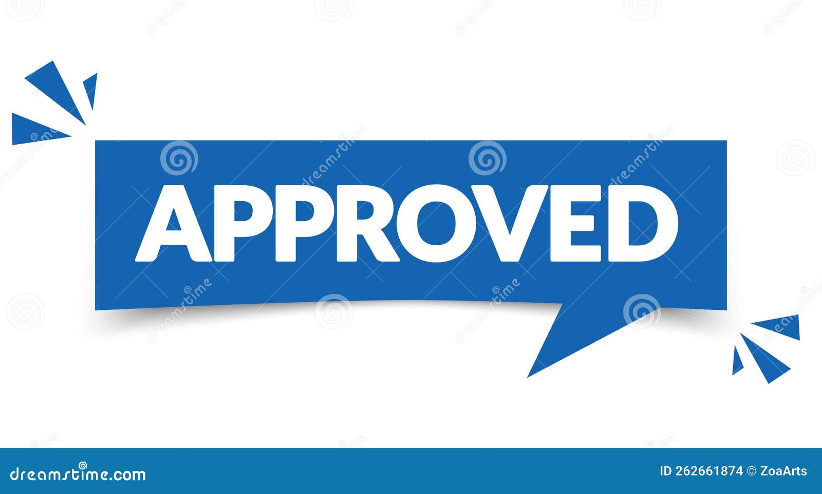 Vector Illustration Approved Speech Bubble Label Stock Vector ...