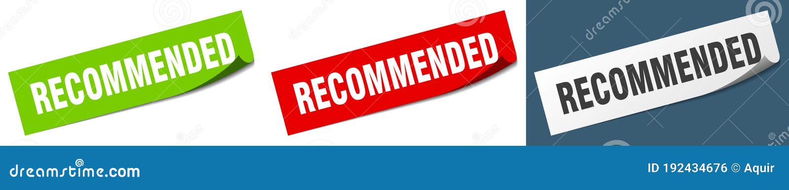 Recommended Banner. Recommended Speech Bubble Label Set. Stock Vector ...