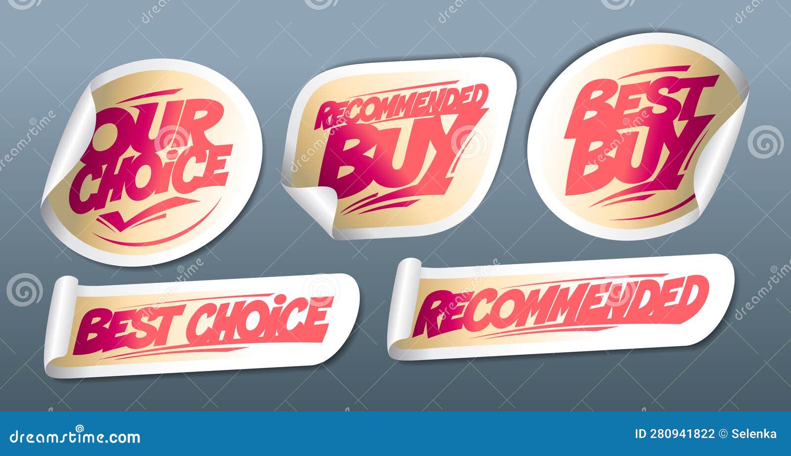 Recommended Buy, Best Choice, Best Buy - Stickers Collection Stock ...