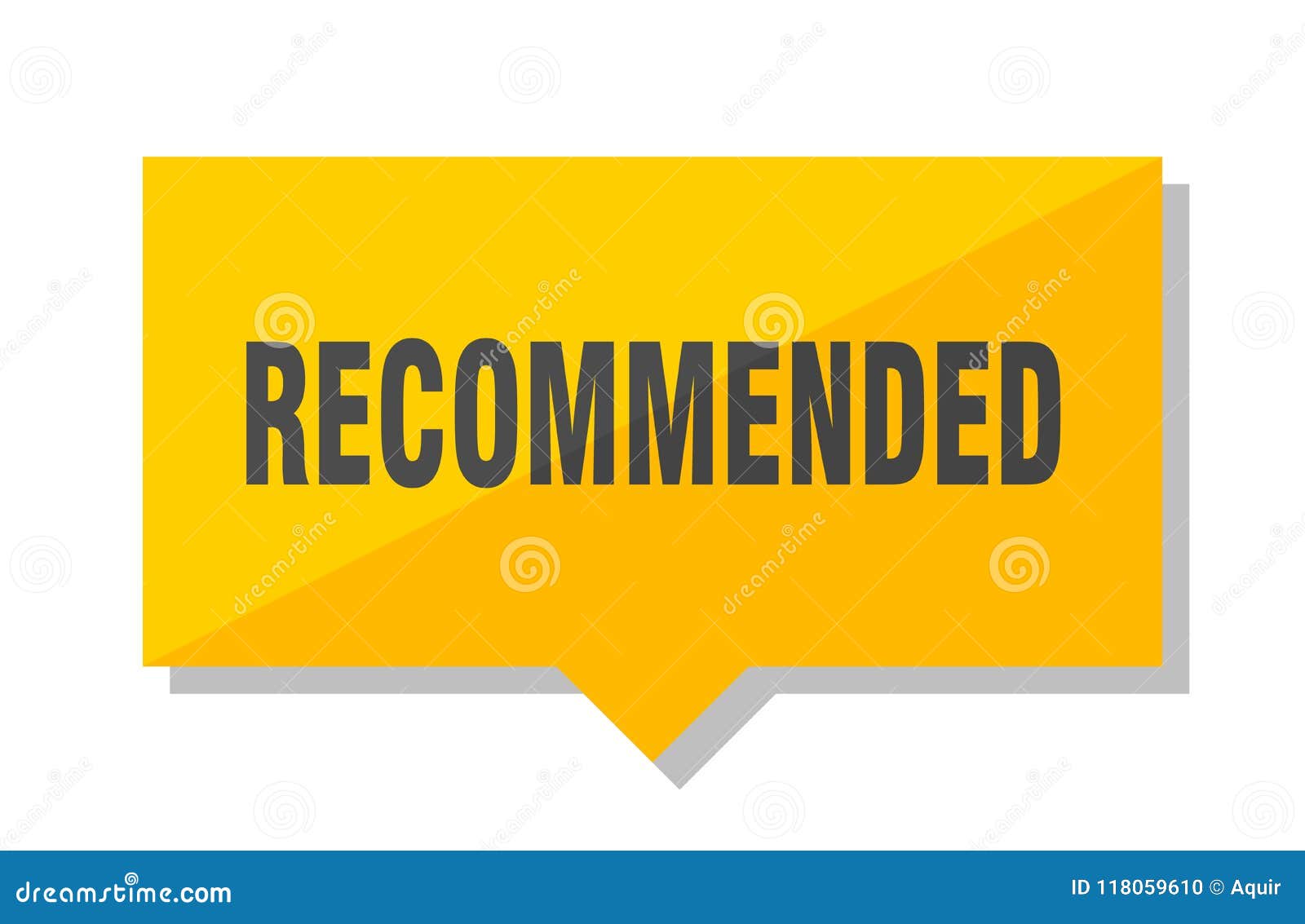 Recommended price tag stock vector. Illustration of design - 118059610