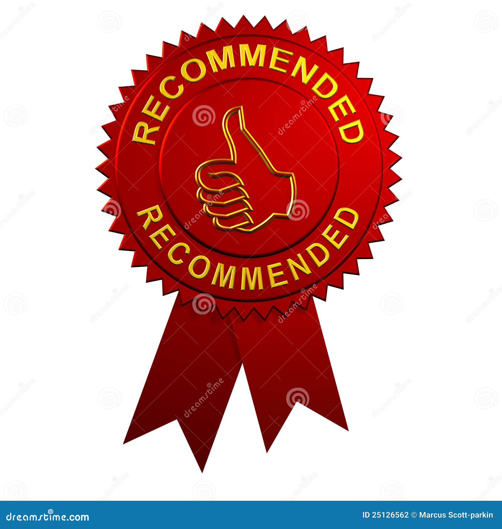 Recommended Ribbon stock illustration. Illustration of approval - 25126562