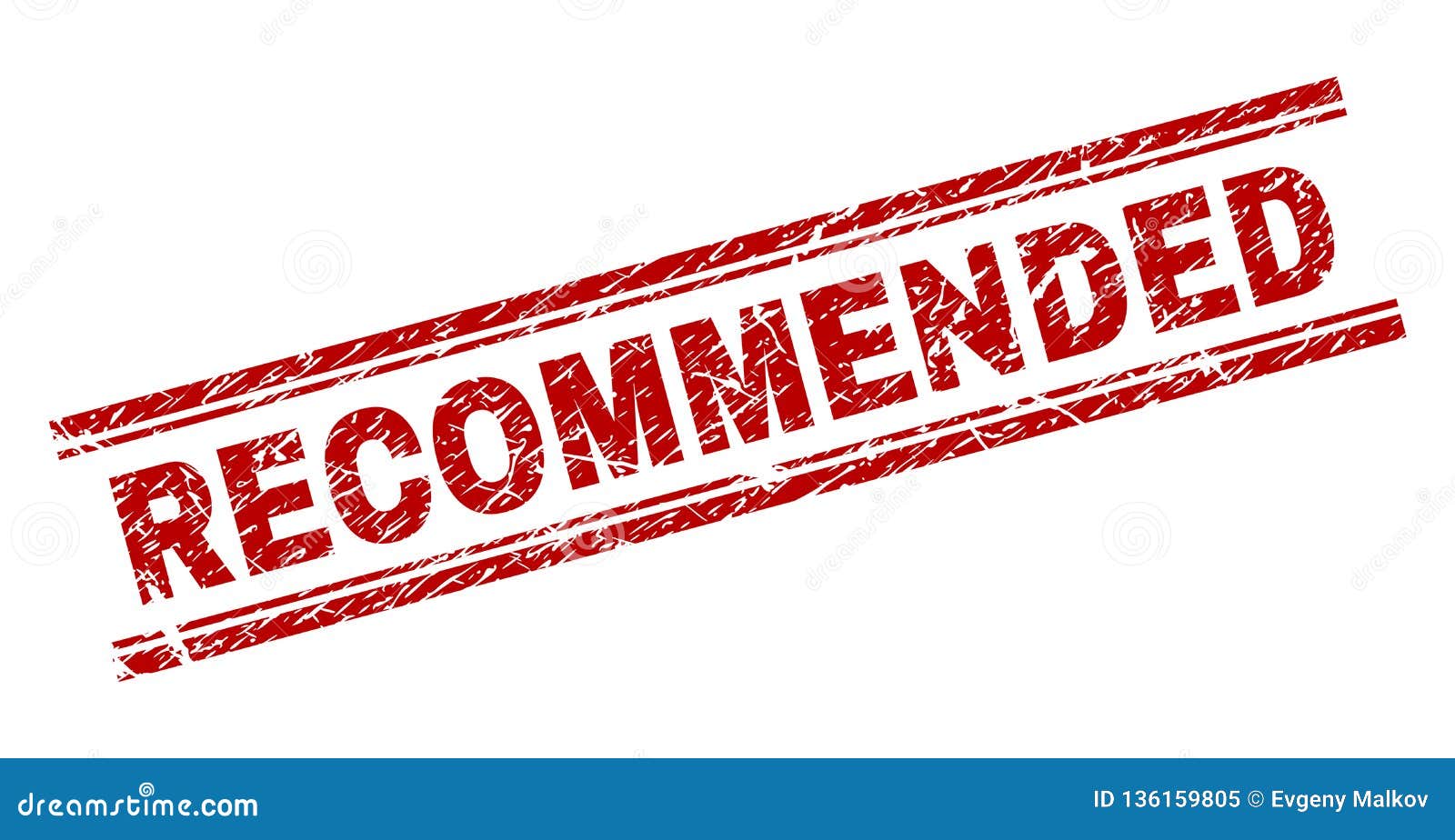 Scratched Textured RECOMMENDED Stamp Seal Stock Vector - Illustration ...