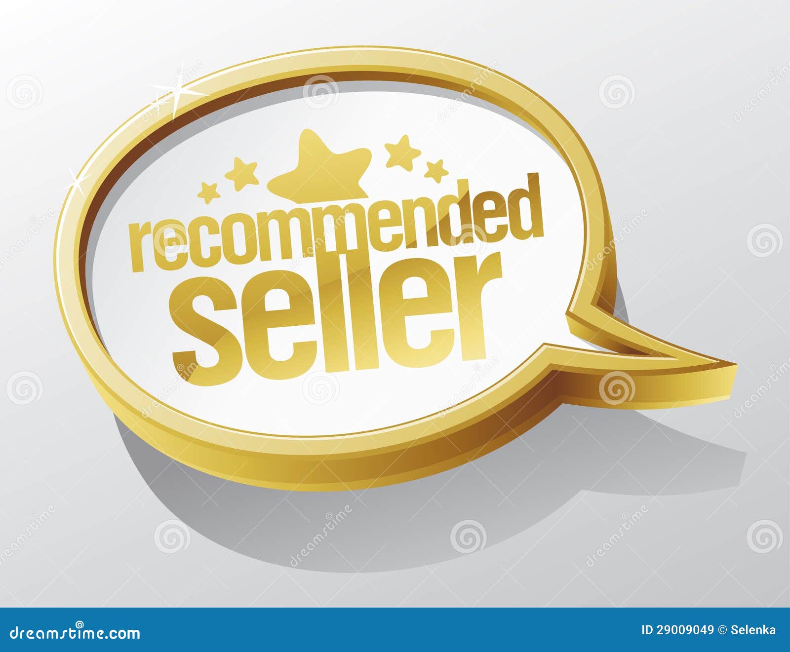 Recommended Seller Speech Bubble. Stock Vector - Illustration of choose ...