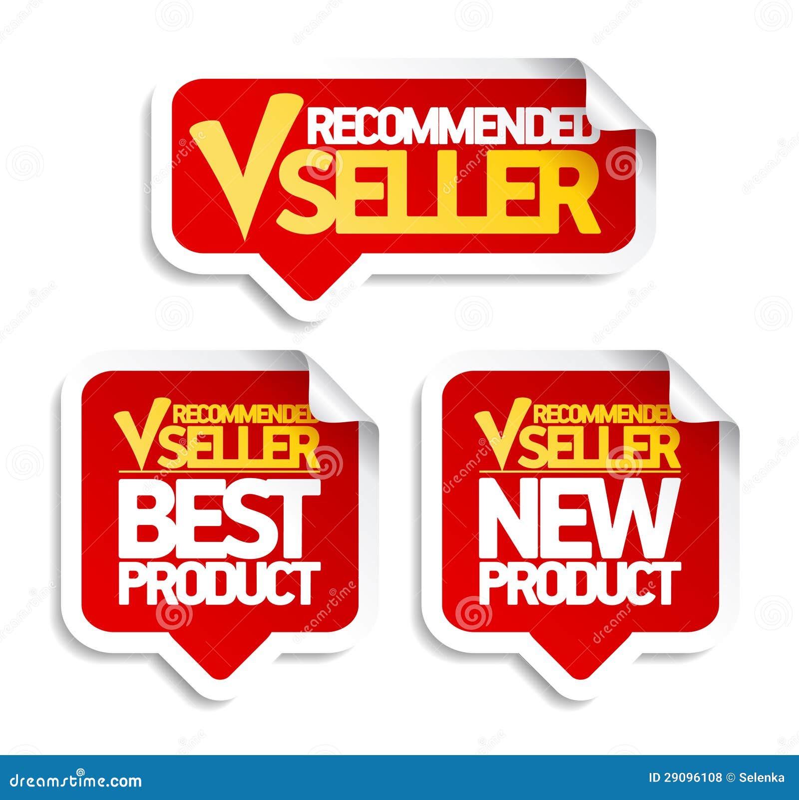 Recommended Seller Speech Bubbles. Stock Vector - Illustration of ...