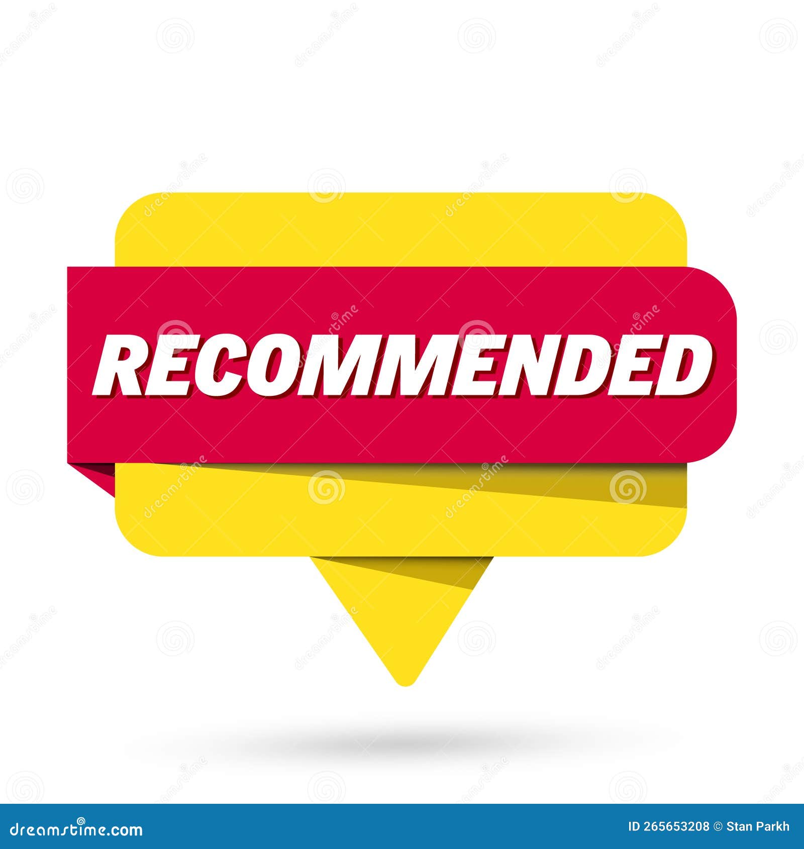 Recommended Sign. Recommended Sign Paper Banner Stock Vector ...