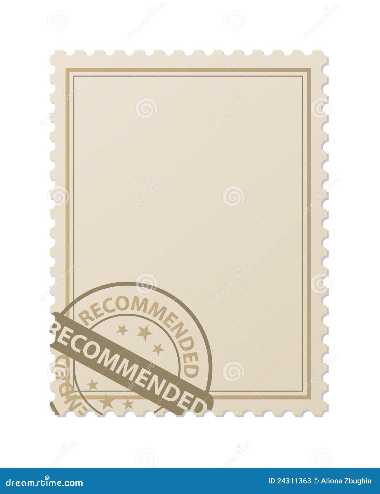 Recommended stamp stock vector. Illustration of print - 24311363