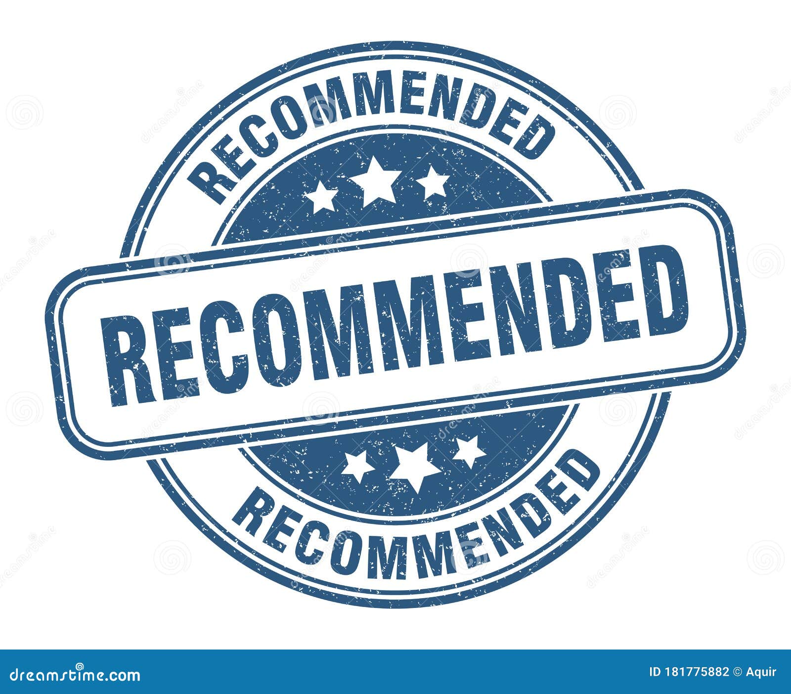 Recommended Stamp. Recommended Round Grunge Sign Stock Vector ...