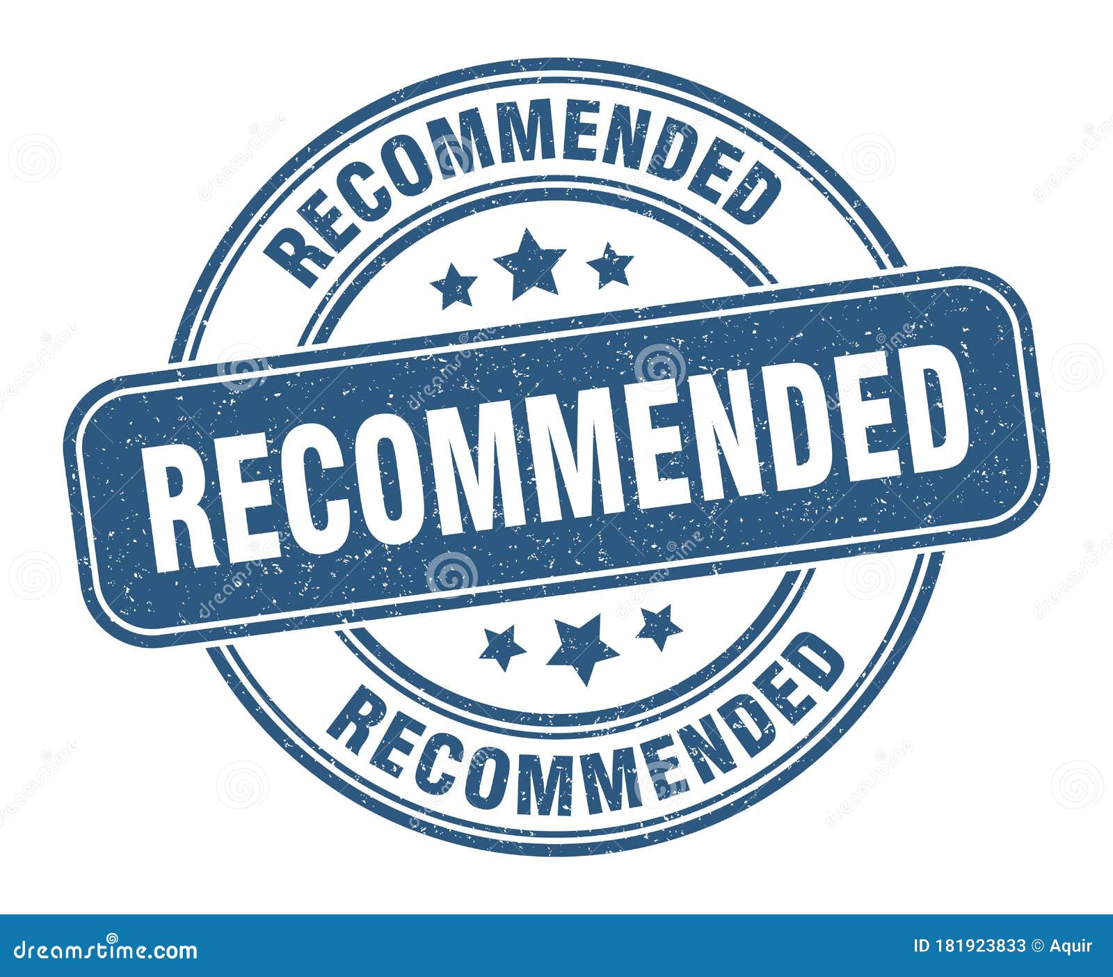Recommended Stamp. Recommended Round Grunge Sign Stock Vector ...