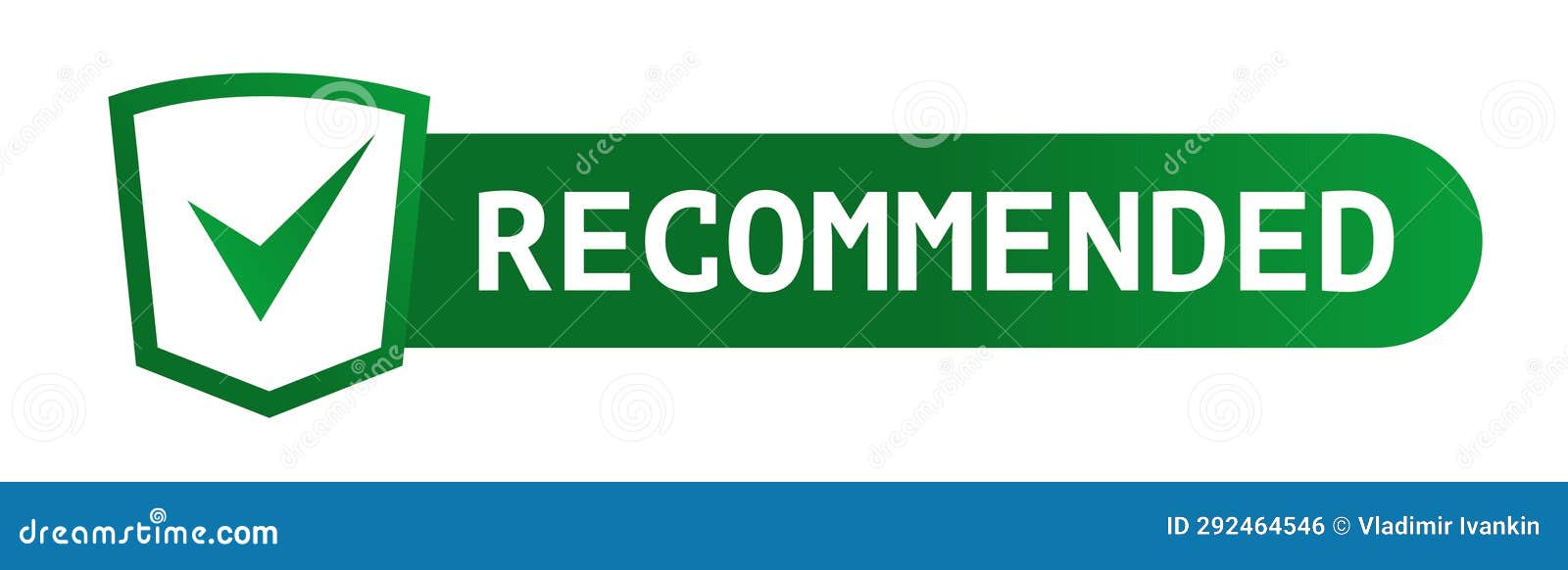 Recommended Sticker with Check Symbol Stock Vector - Illustration of ...