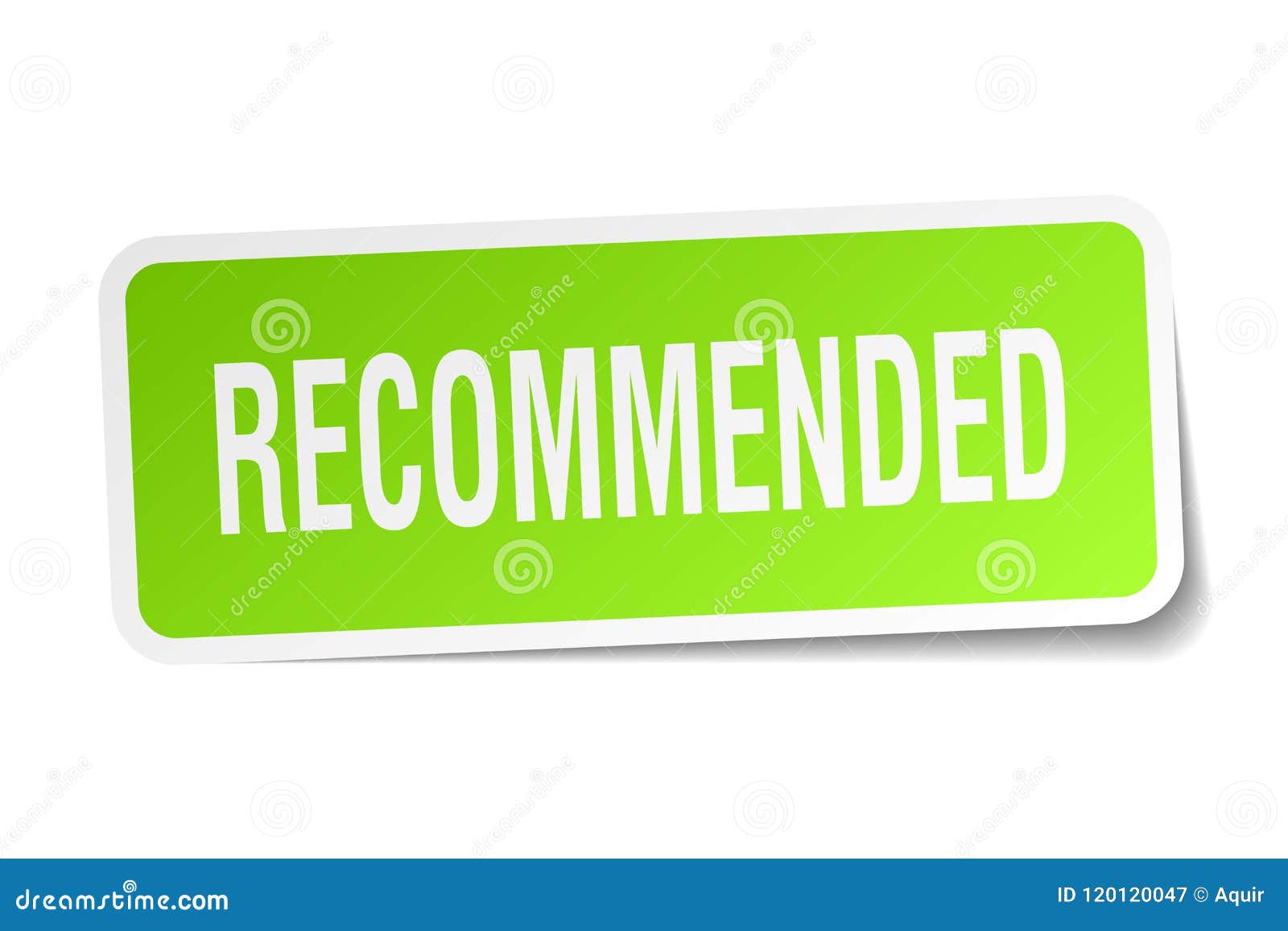 Recommended sticker stock vector. Illustration of recommend - 120120047