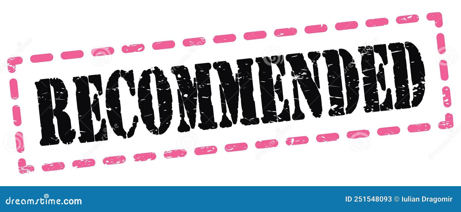 RECOMMENDED Text Written on Pink-black Stamp Sign Stock Illustration ...