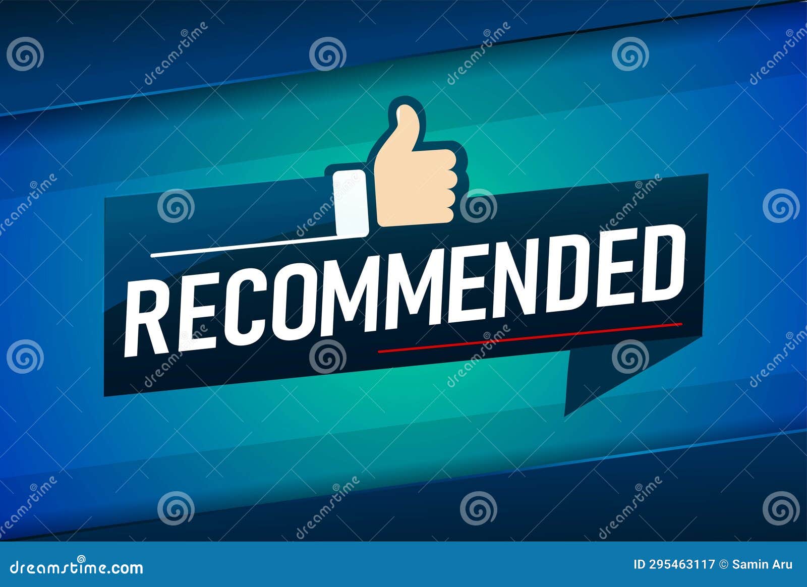 Recommended Word Concept Vector Illustration Stock Vector ...